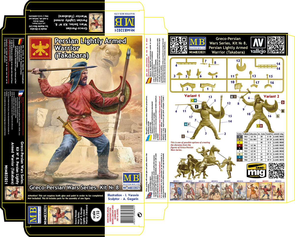 1/32 Greco-Persian Wars Series. Kit No 8. Persian Lightly Armed Warrior ...