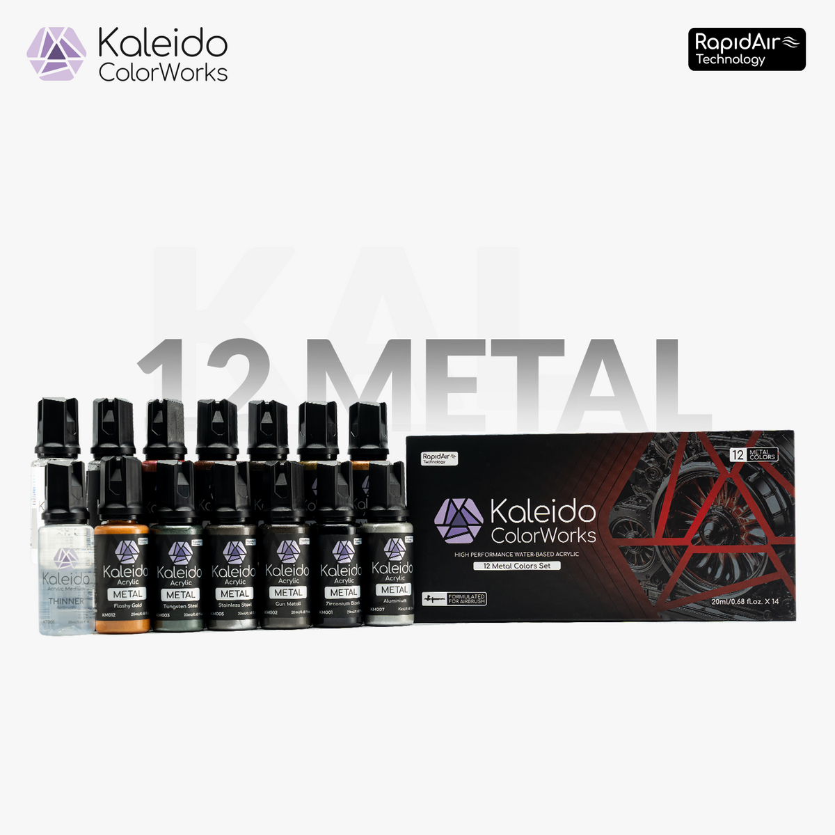 Gaahleri Kaleido 12 Color Metal Set | Hobby Sense