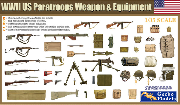 Gecko 1/35 WWII US Paratroops Weapon & Equipment - Hobby Sense