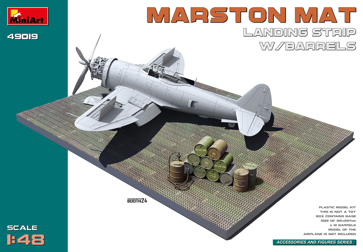 1/48 Marston Mat Landing Strip w/Barrels | Hobby Sense