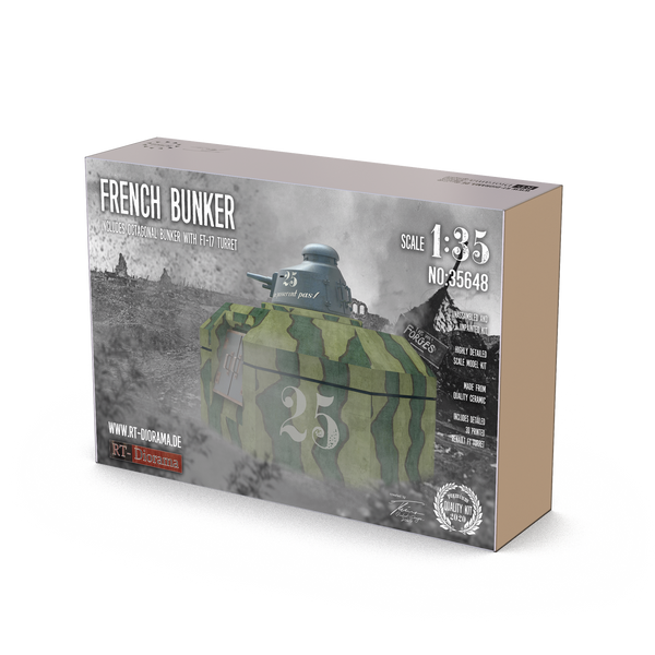 RT Diorama 1/35 French Bunker with FT Turret - Hobby Sense