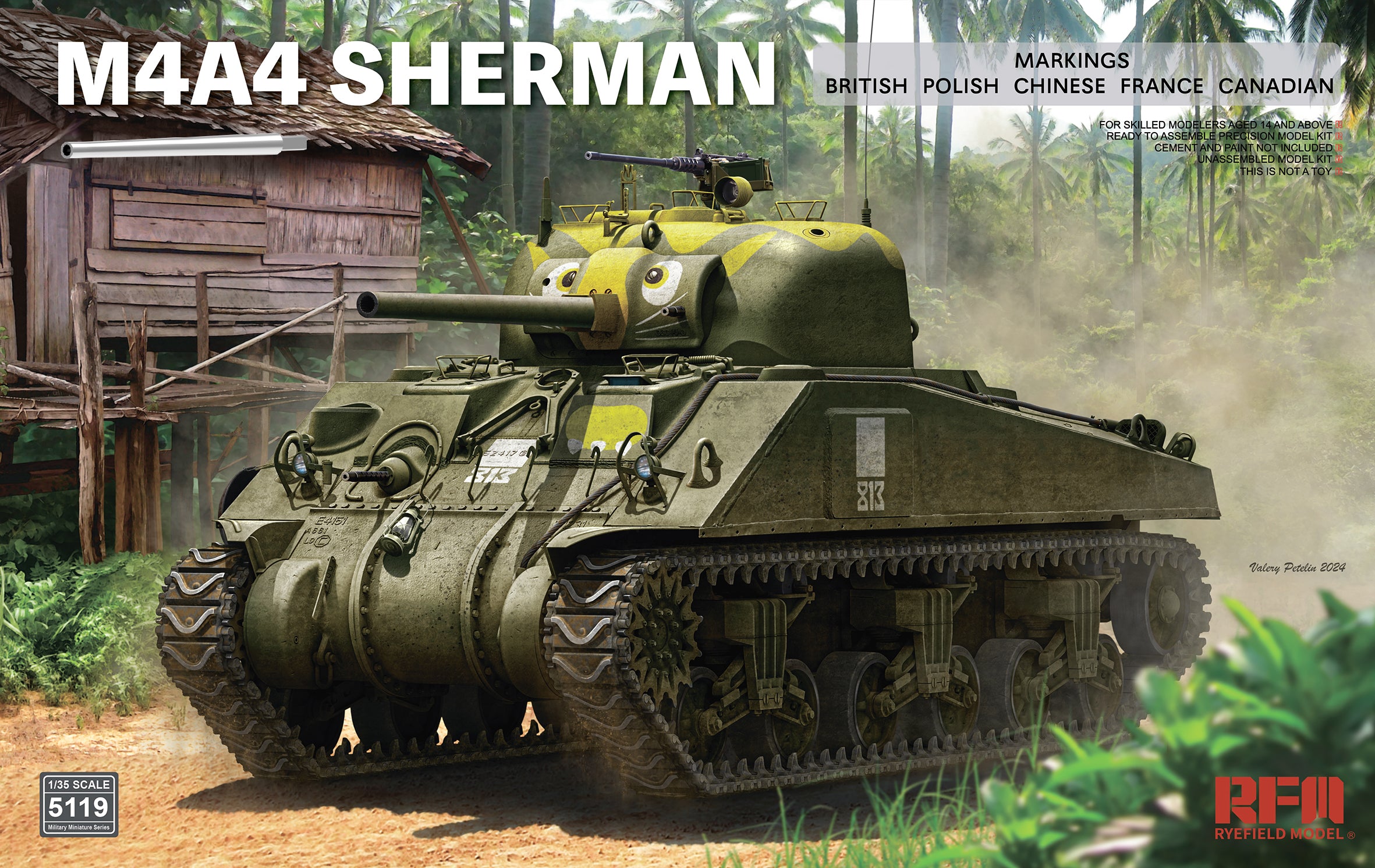 Rye Field 1/35 M4A4 Sherman w/Canadian Markings - Hobby Sense