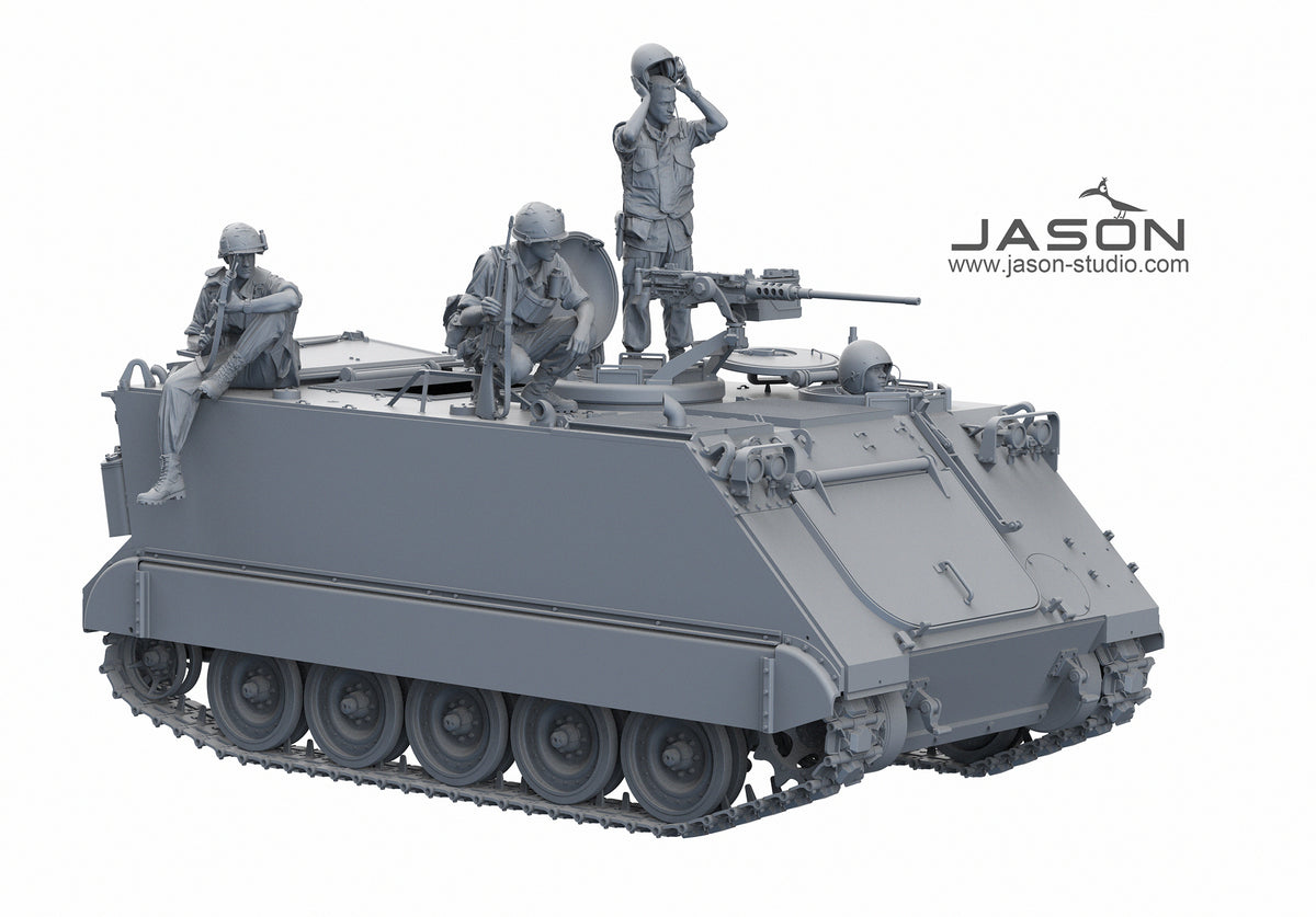 1/16 M113 Armored Personnel Carrier Crew & Infantrymen, RESIN+3D ...