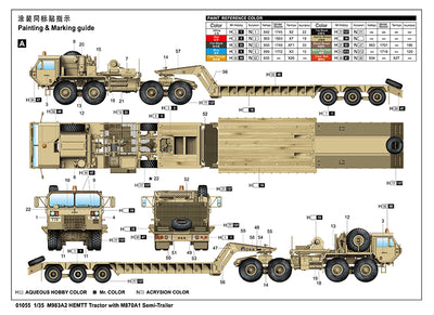 1/35 M983A2 HEMTT Tractor with M870A1 Semi-Trailer - Hobby Sense