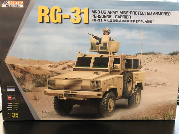 1/35 RG31 MK3 US Army Mine Protected Armored Personnel Carrier - Hobby ...